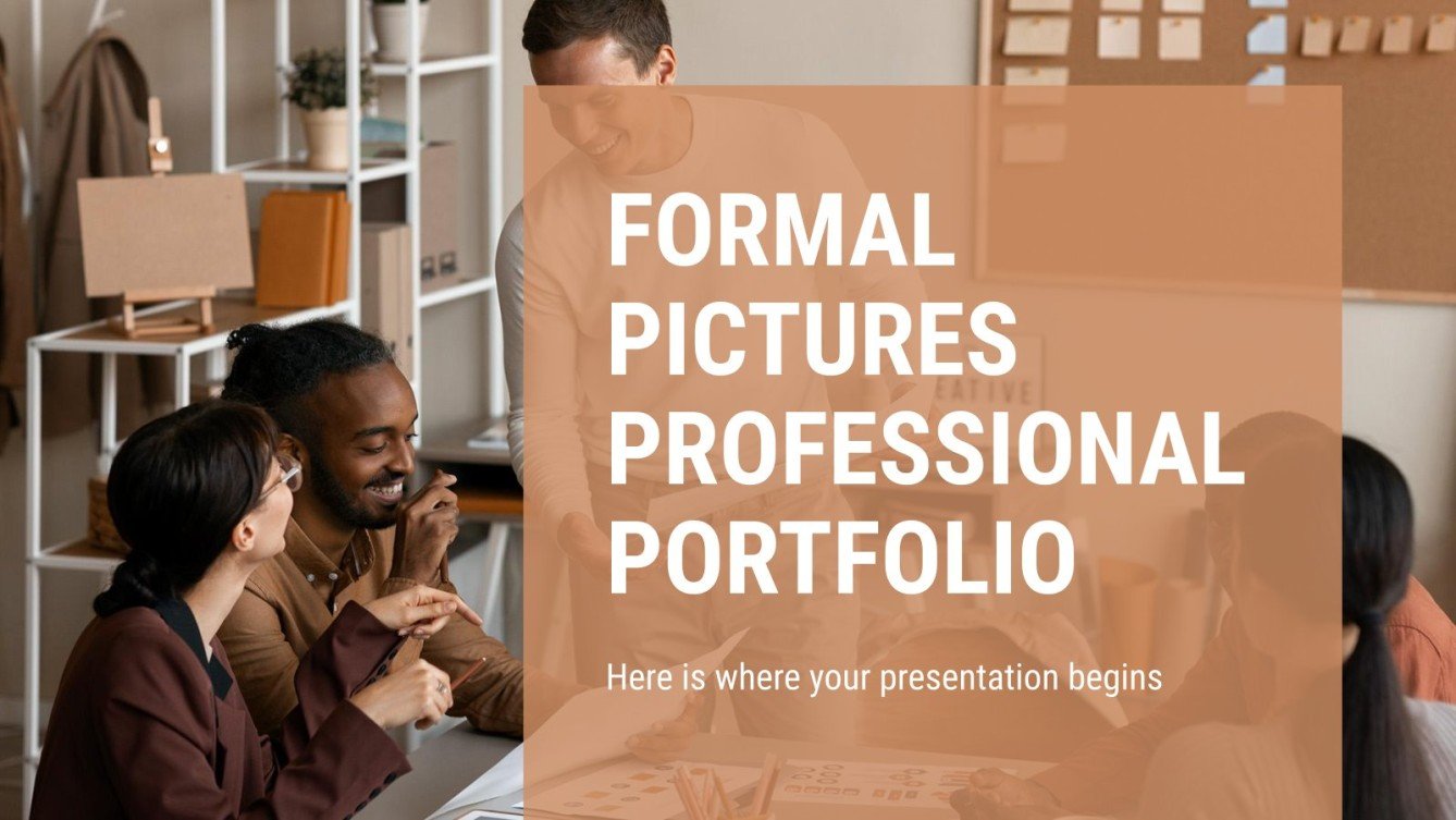 Portfolio professionnel avec photos | Google Slides et PPT