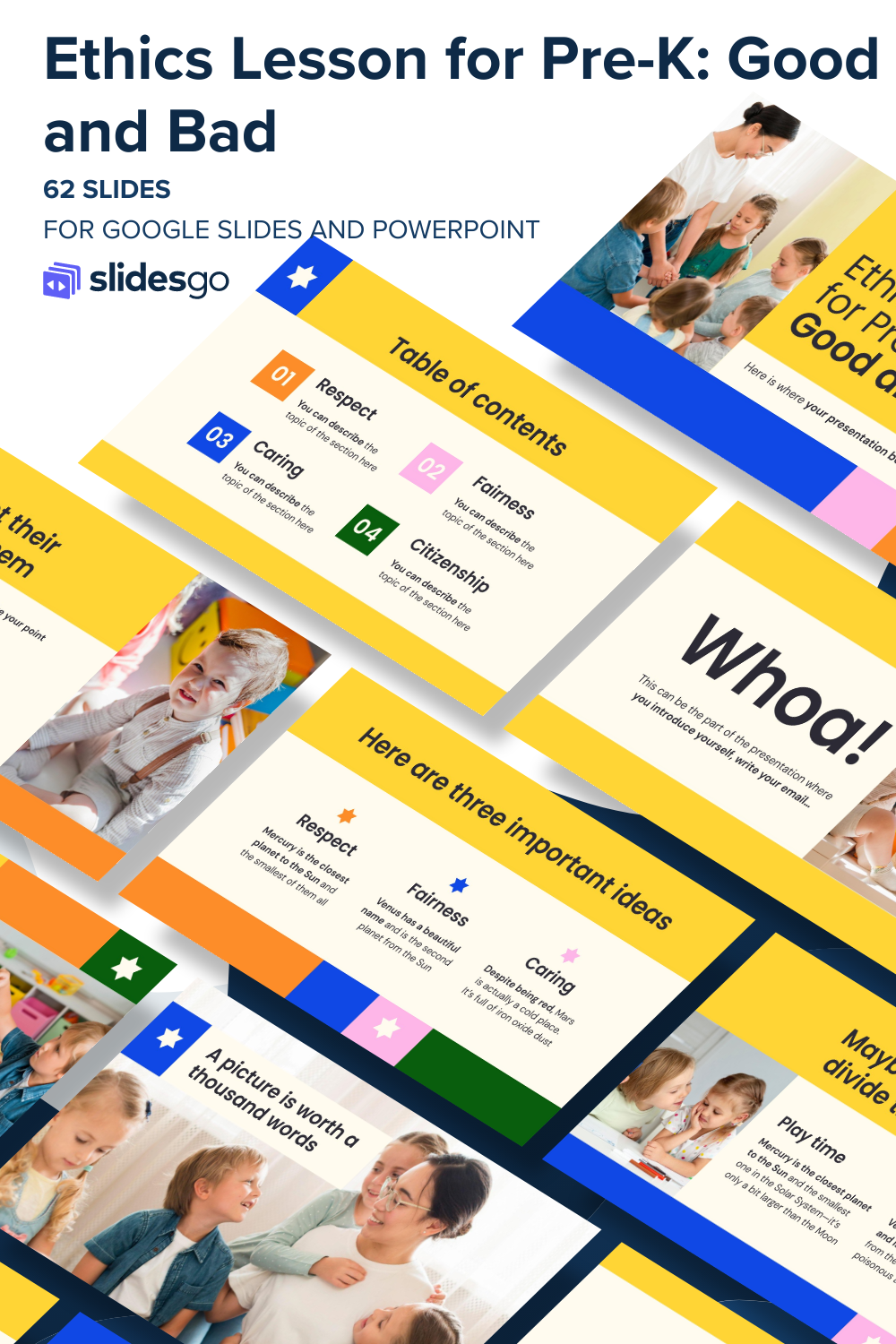 Ethics Lesson for Pre-K: Good and Bad | Google Slides & PPT