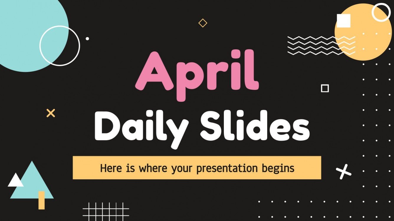 April Daily Slides | Google Slides and PowerPoint template