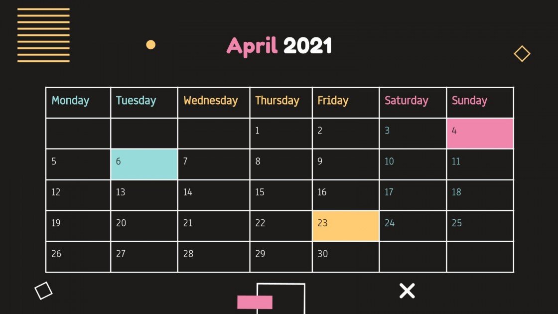 April Daily Slides | Google Slides and PowerPoint template