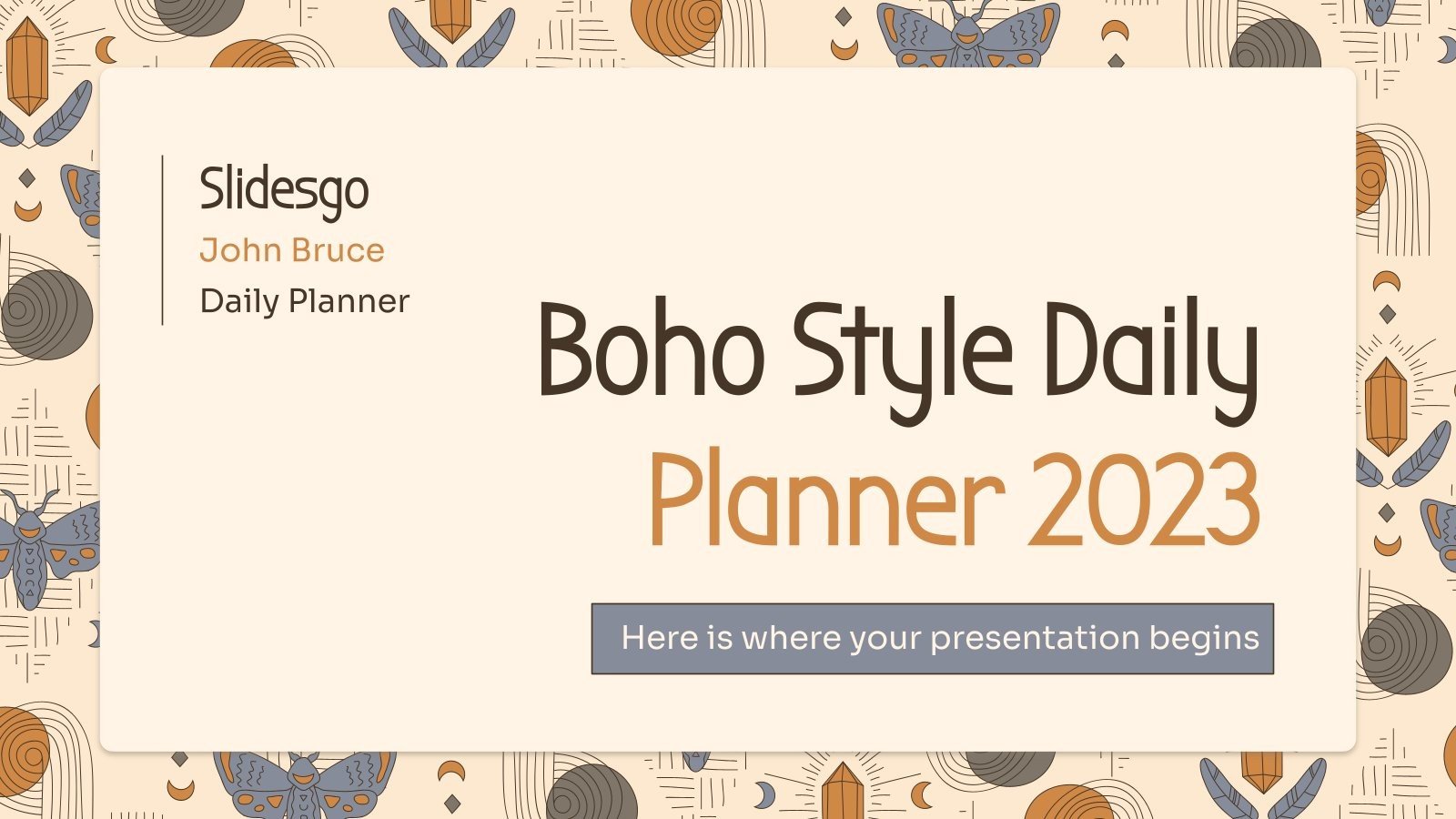 Boho Style Daily Planner 2023 | Google Slides & PowerPoint