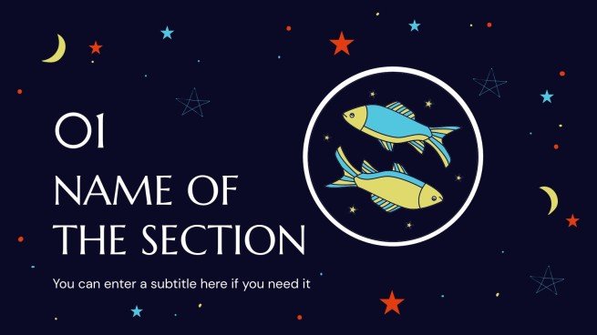 Pisces Water Zodiac Signs | Google Slides & PPT