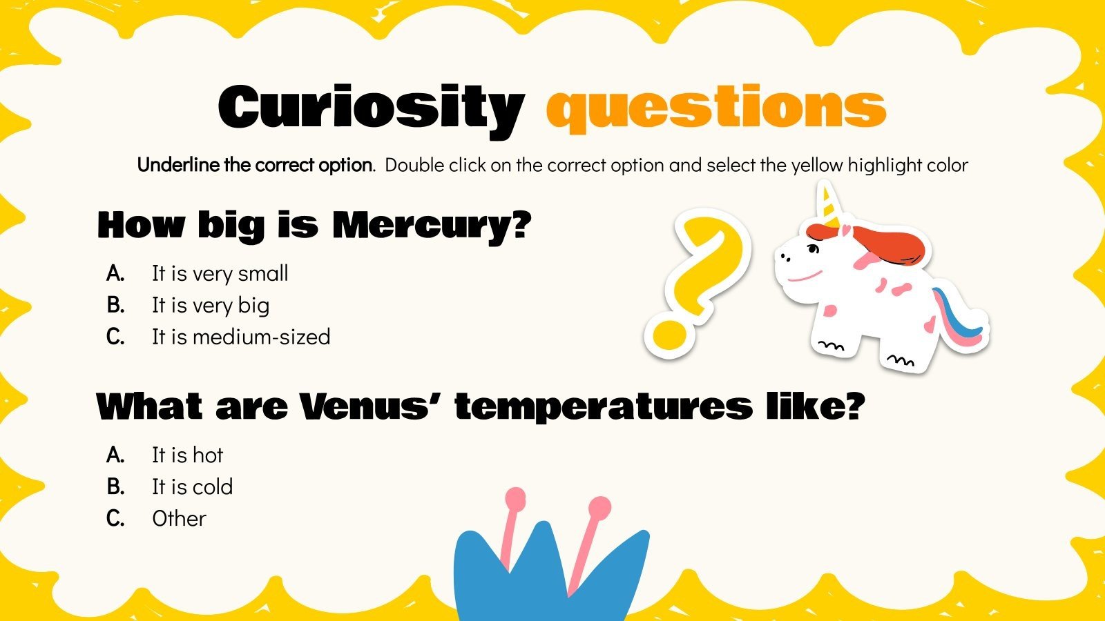 Questions that Spark Curiosity Elementary | Google Slides