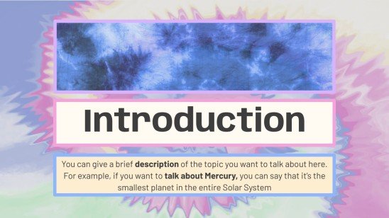 Oficina da técnica tie-dye | Google Slides e PowerPoint