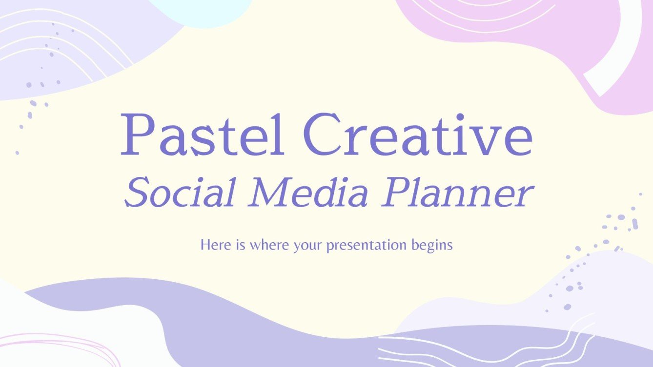 Pastel Creative Social Media Planner | Google Slides & PPT