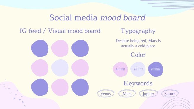 Pastel Creative Social Media Planner | Google Slides & PPT