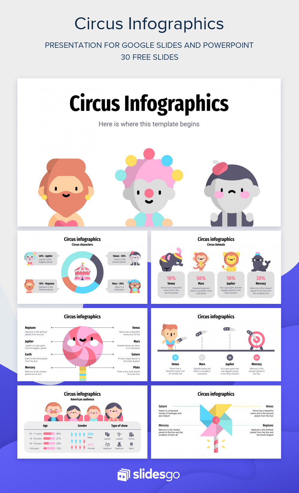 Circus Infographics | Google Slides & PowerPoint theme