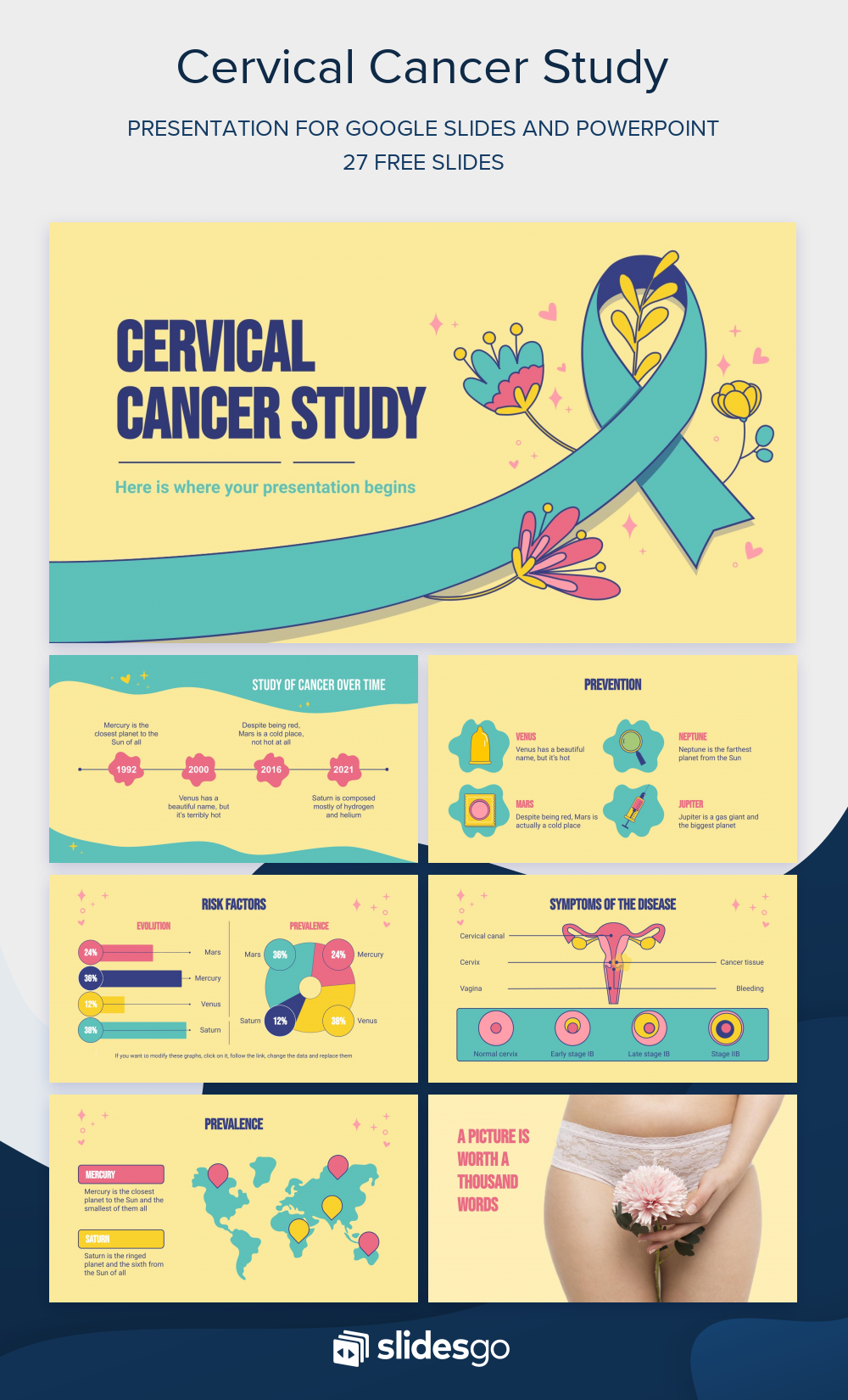 Cervical Cancer Study | Google Slides & PPT theme