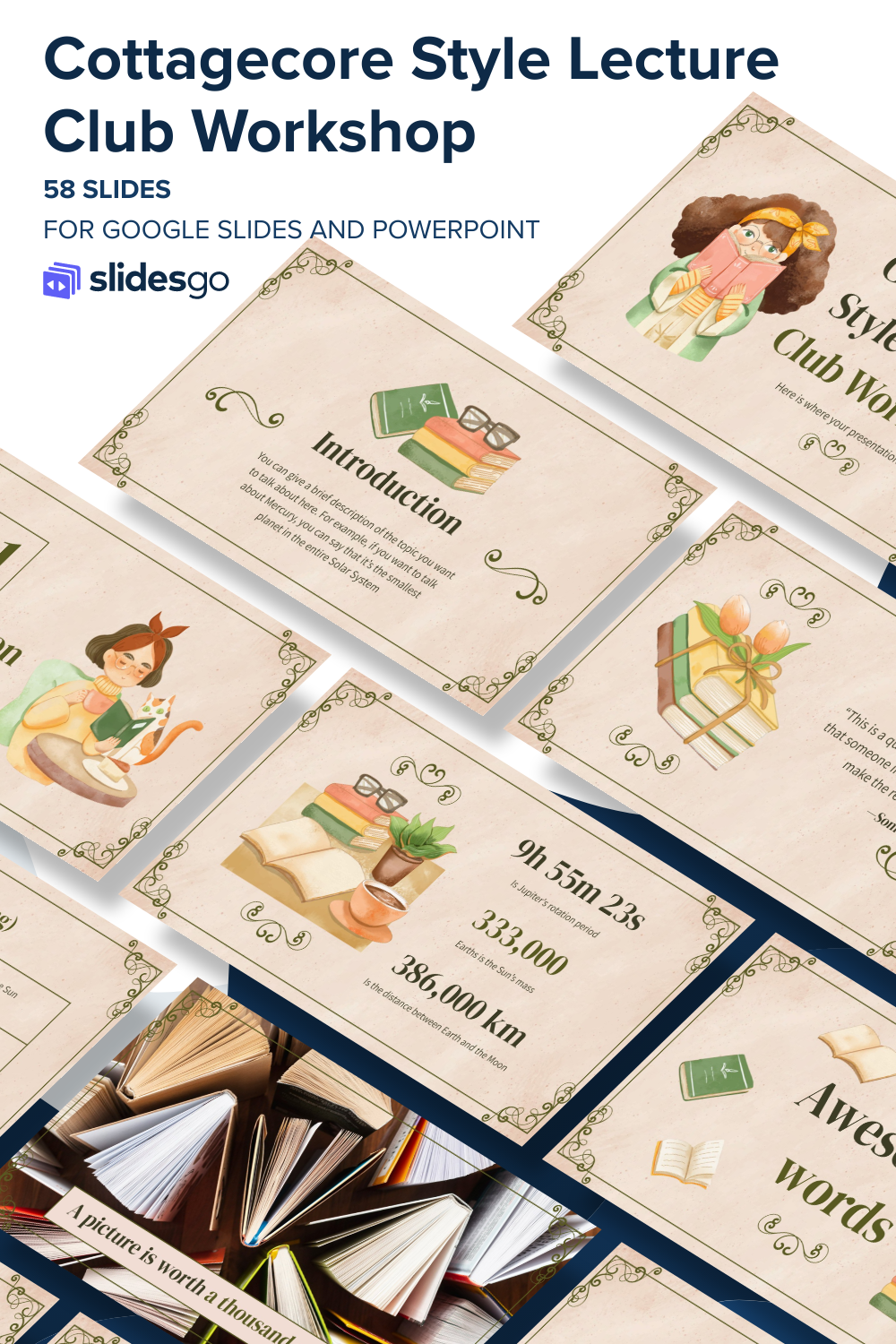 Cottagecore Style Lecture Club Workshop | Google Slides
