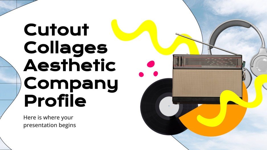 Cutout Collages Aesthetic Company Profile | Google Slides