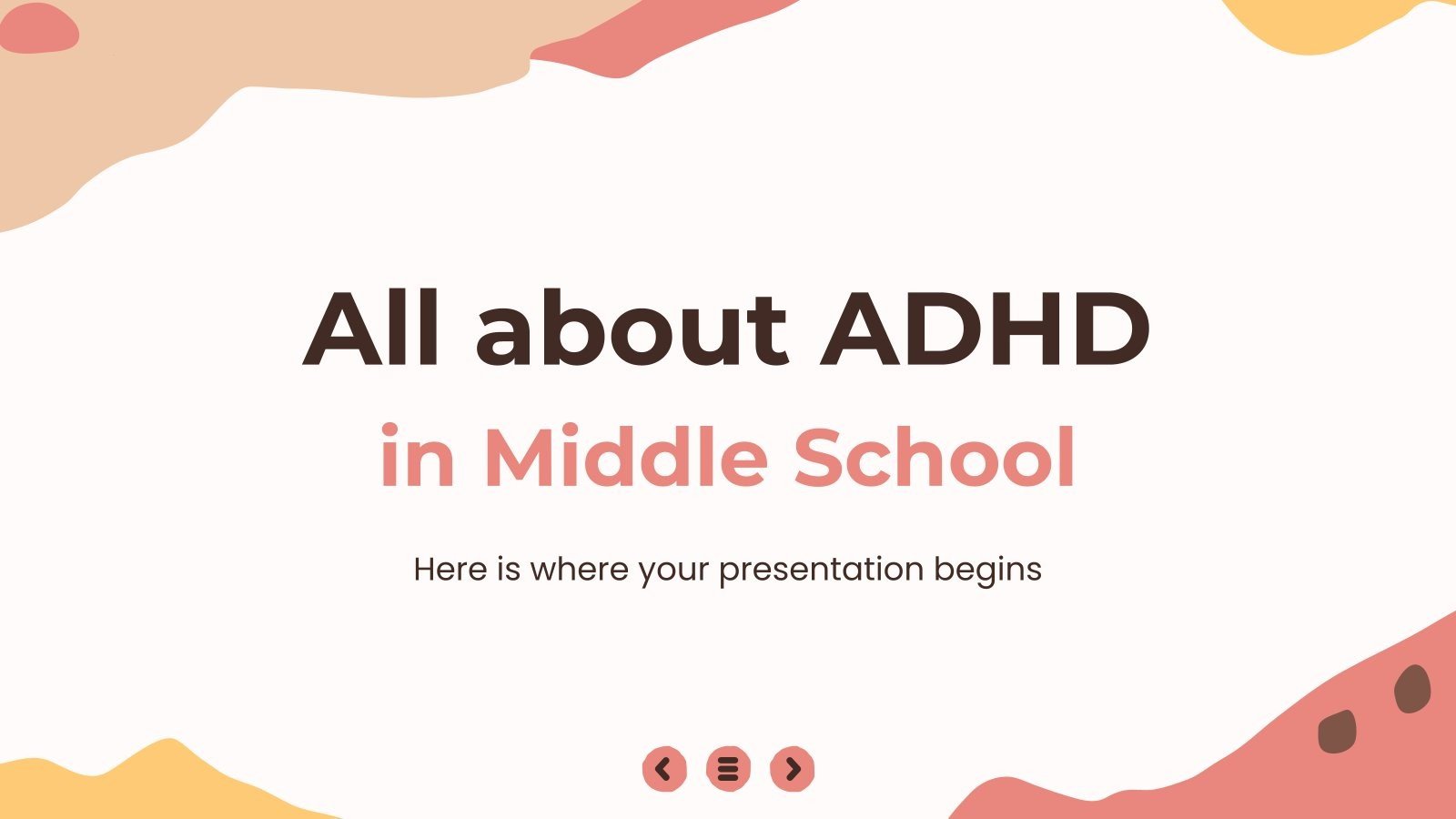 All About ADHD in Middle School | Google Slides & PowerPoint
