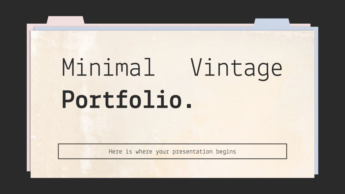 Minimal Vintage Portfolio | Google Slides & PowerPoint