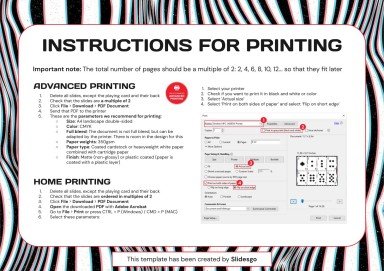 Wavy Style Printable Deck of Playing Cards | Google Slides