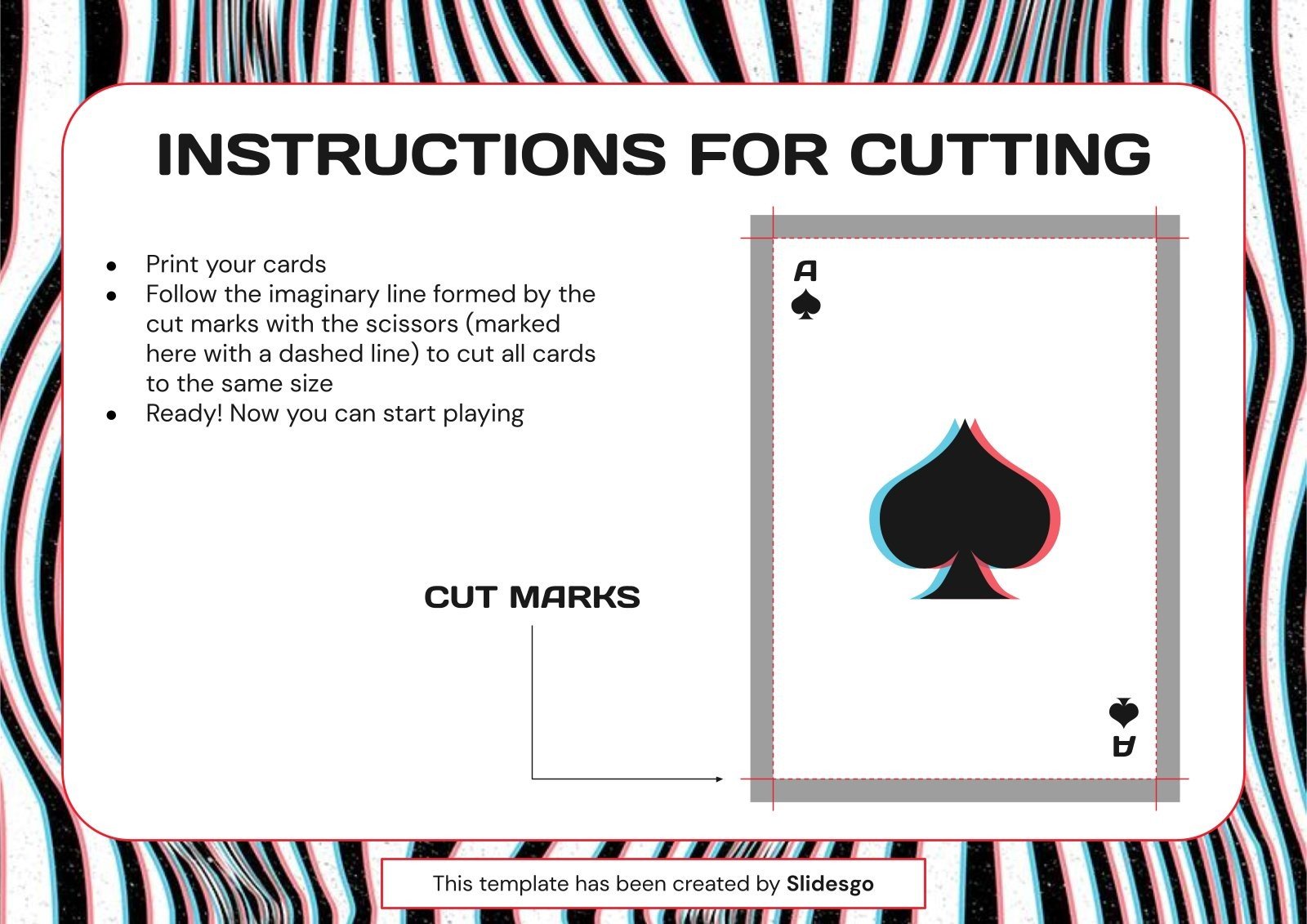 Wavy Style Printable Deck of Playing Cards | Google Slides