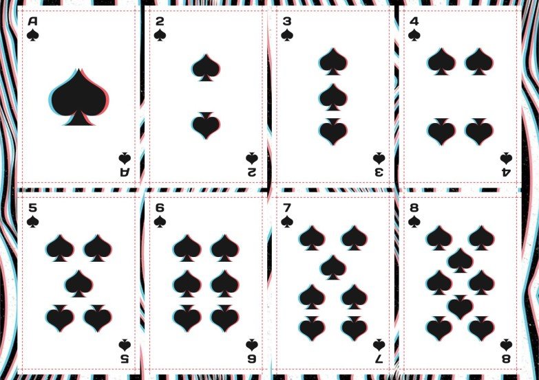Wavy Style Printable Deck of Playing Cards | Google Slides