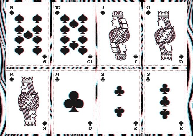 Wavy Style Printable Deck of Playing Cards | Google Slides
