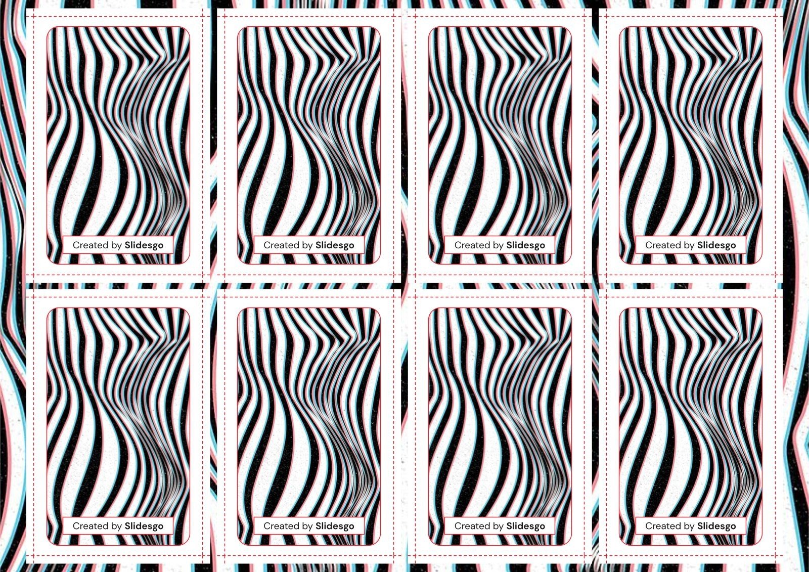 Wavy Style Printable Deck of Playing Cards | Google Slides