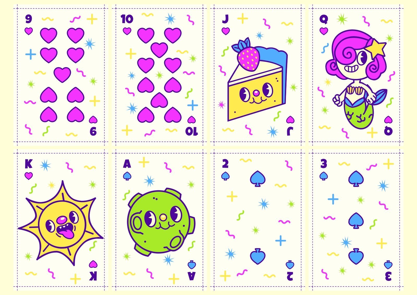 Cartoon Characters Printable Deck of Playing Cards
