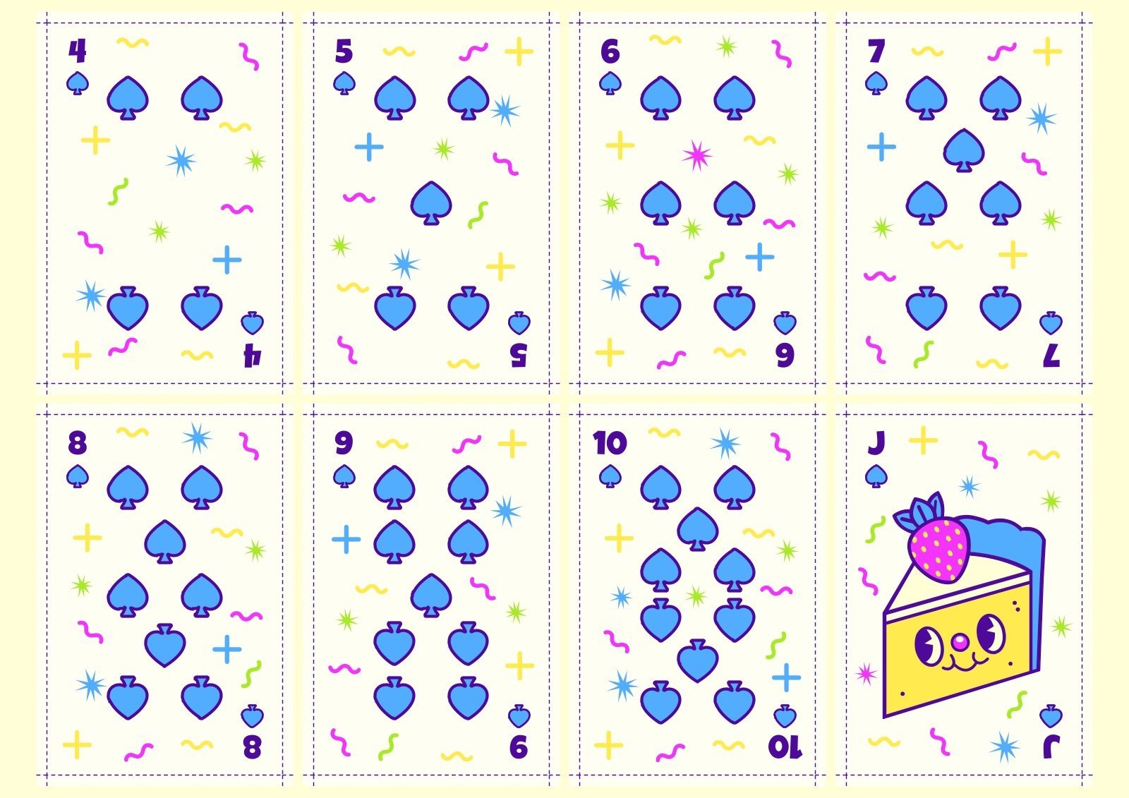 Cartoon Characters Printable Deck of Playing Cards