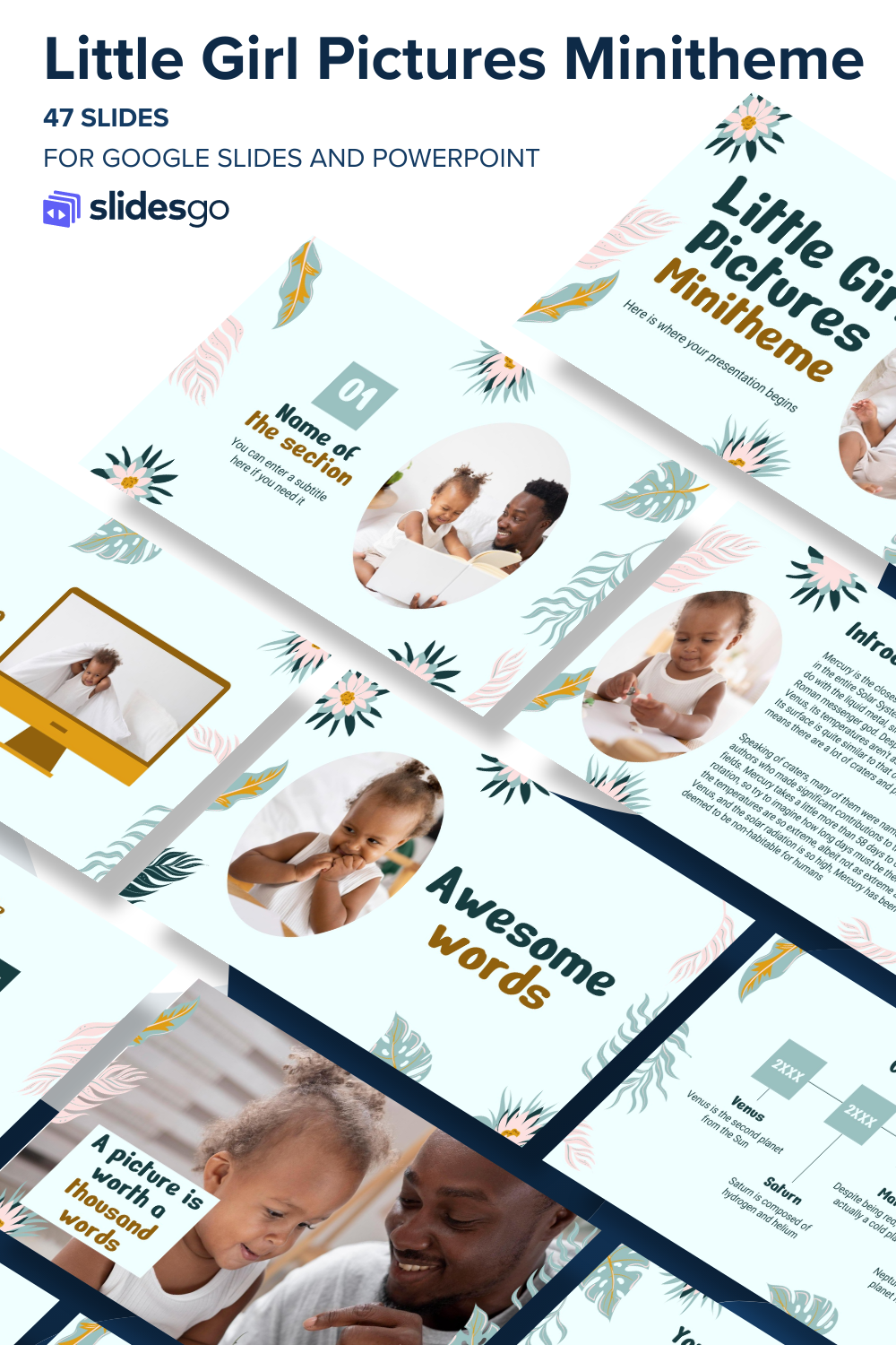 Little Girl Pictures Minitheme | Google Slides & PowerPoint