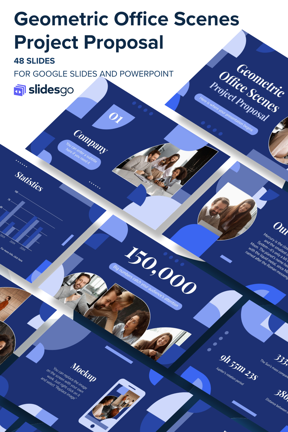 Geometric Office Scenes Project Proposal | Google Slides