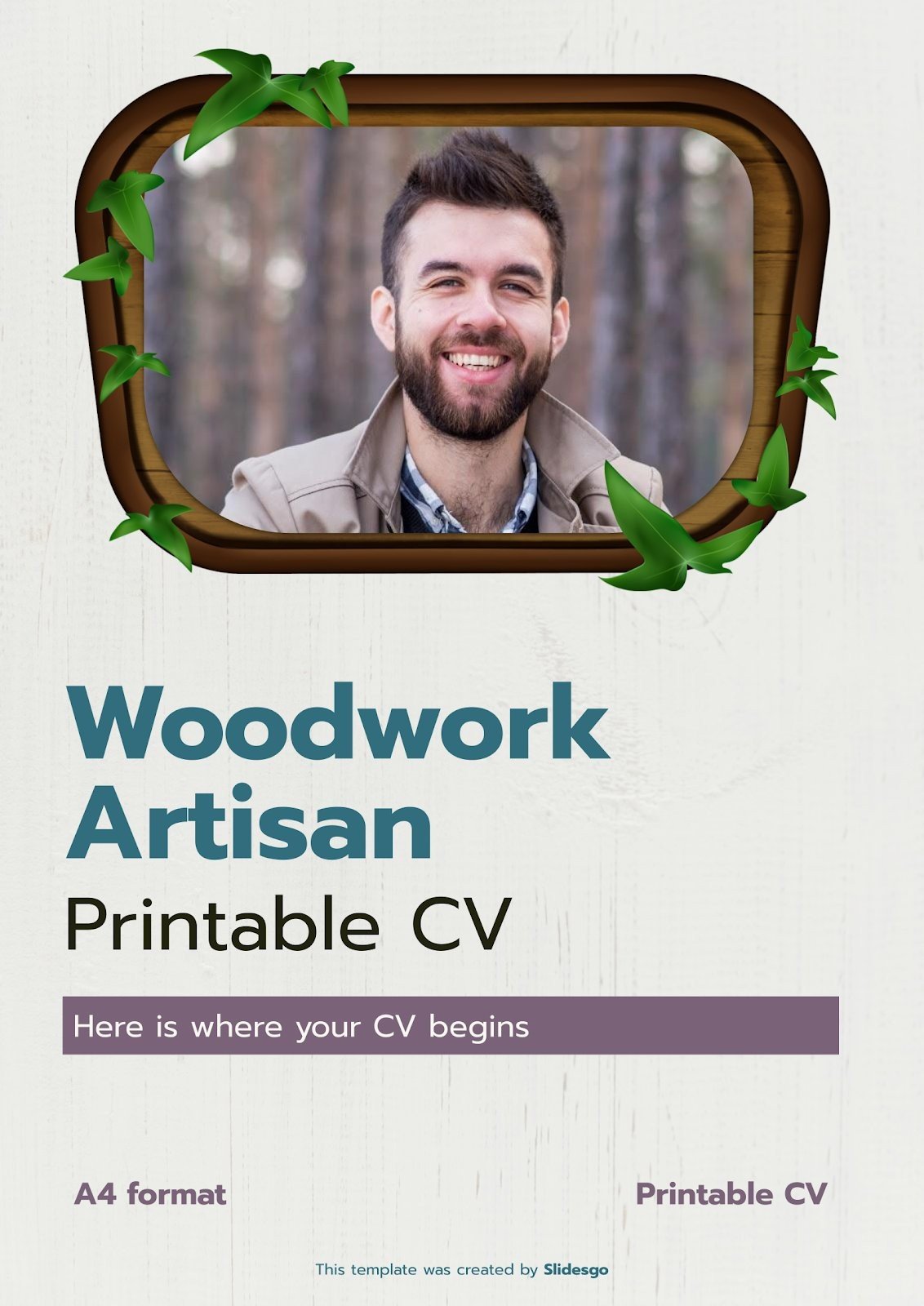 Woodwork Artisan Printable CV | Google Slides & PowerPoint