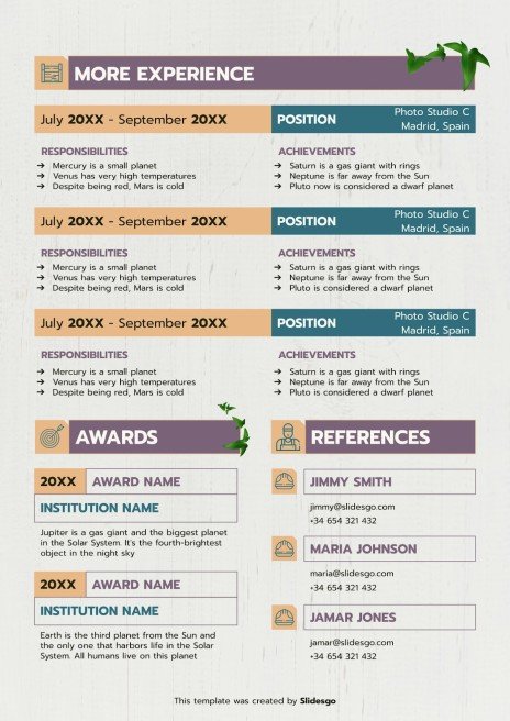Woodwork Artisan Printable CV | Google Slides & PowerPoint