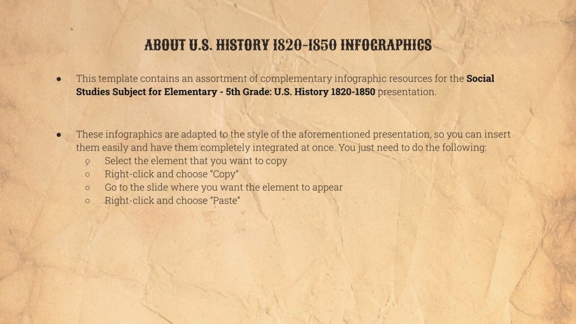 U.S. History 1820-1850 Infographics | Google Slides & PPT