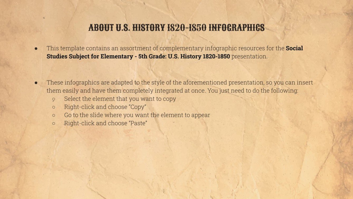 U.S. History 1820-1850 Infographics | Google Slides & PPT