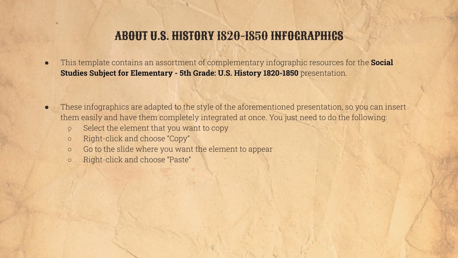 U.S. History 1820-1850 Infographics | Google Slides & PPT