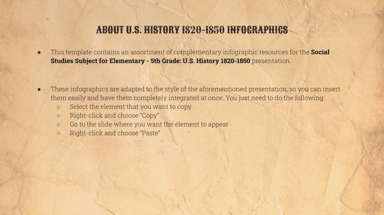 U.S. History 1820-1850 Infographics | Google Slides & PPT