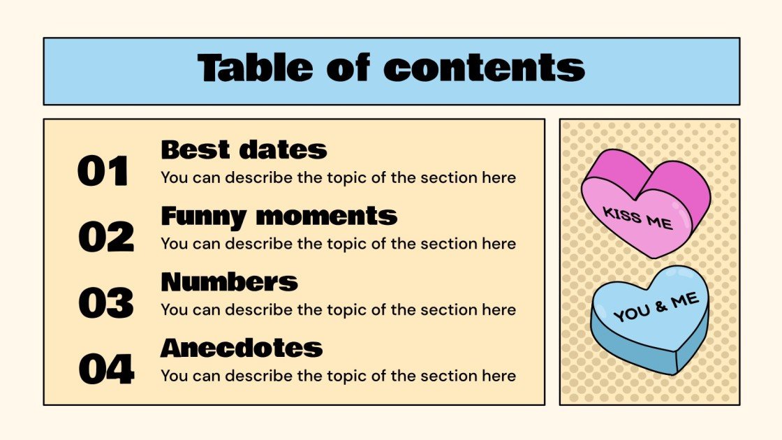 Comic Style Dating Wrapped | Google Slides & PowerPoint