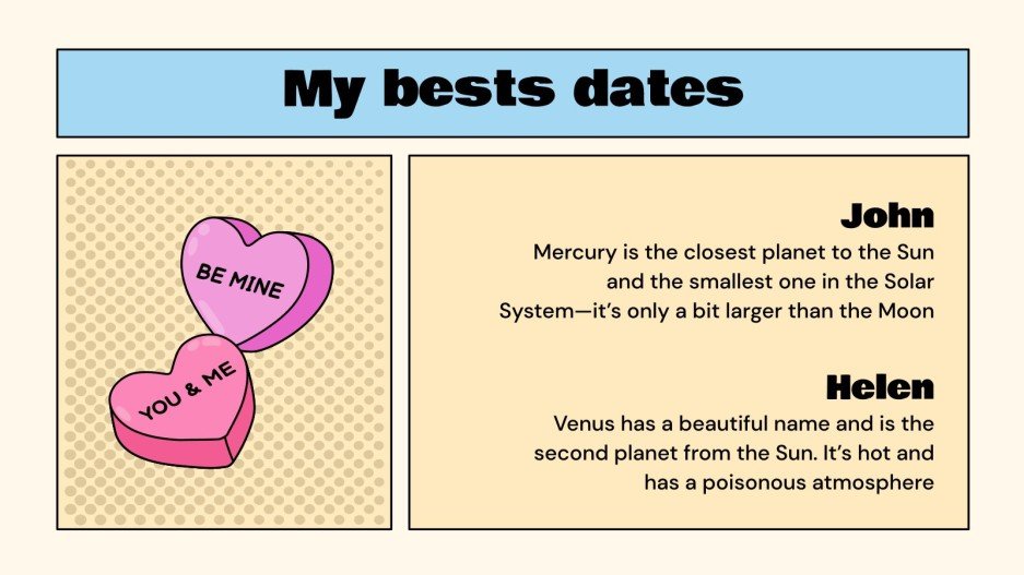 Comic Style Dating Wrapped | Google Slides & PowerPoint