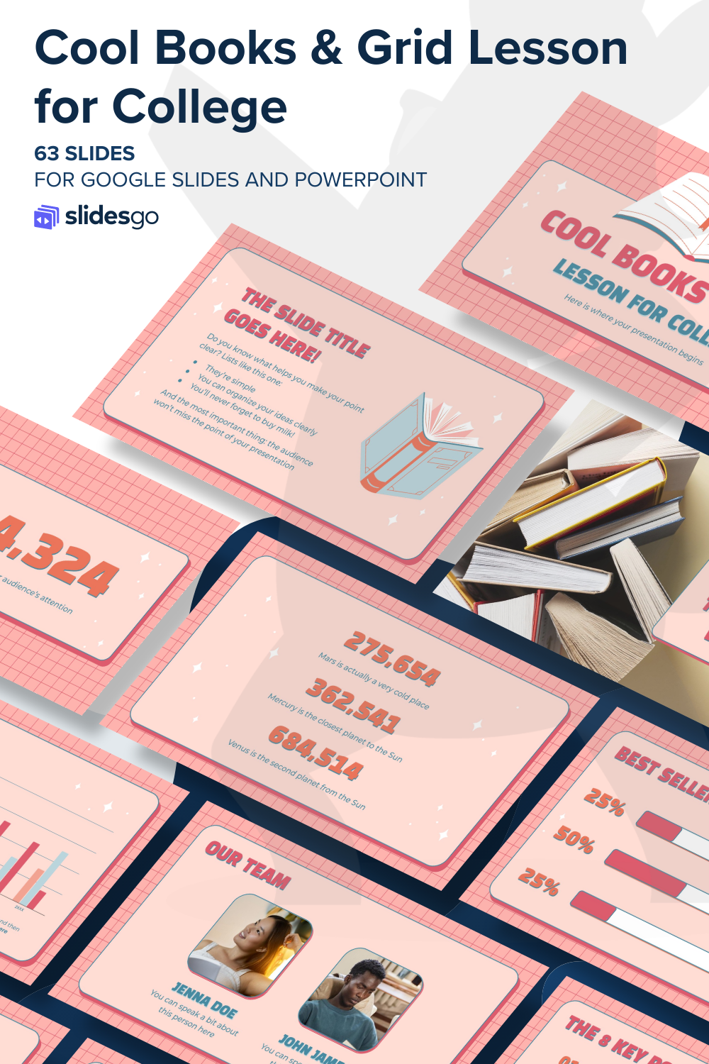 Cool Books & Grid Lesson for College | Google Slides & PPT