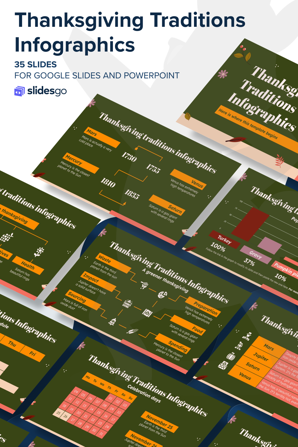 Thanksgiving Traditions Infographics | Google Slides & PPT