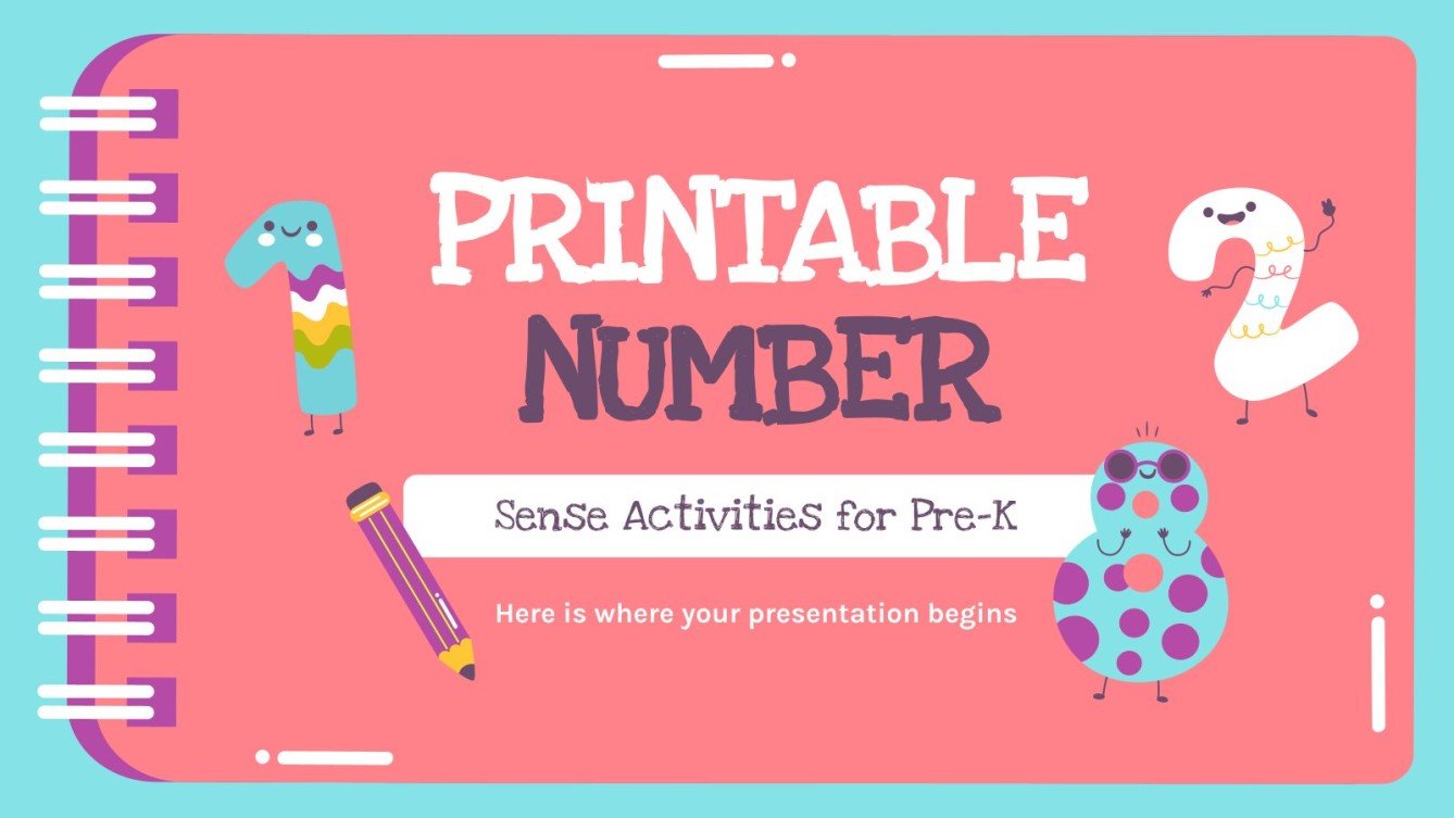 Printable Number Sense Activities for Pre-K | Google Slides