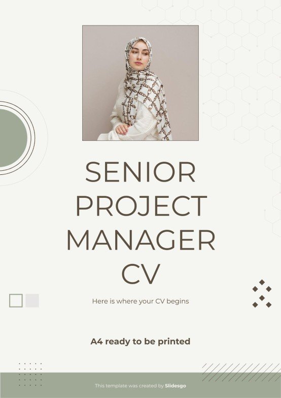 Senior Project Manager CV | Google Slides & PPT