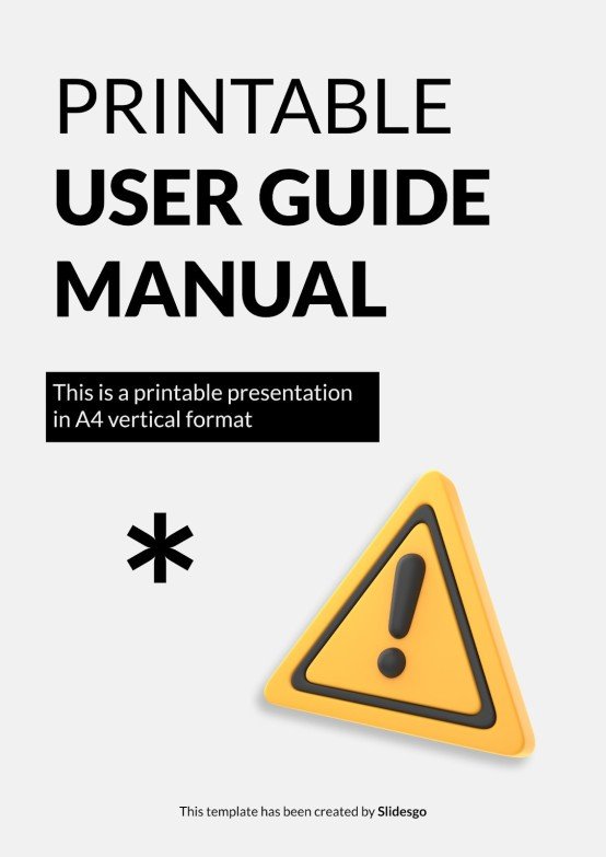 Printable User Guide Manual | Google Slides & PPT