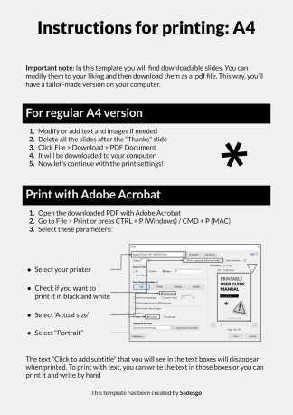Printable User Guide Manual | Google Slides & PPT