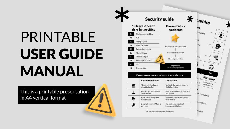 Printable User Guide Manual | Google Slides & PPT