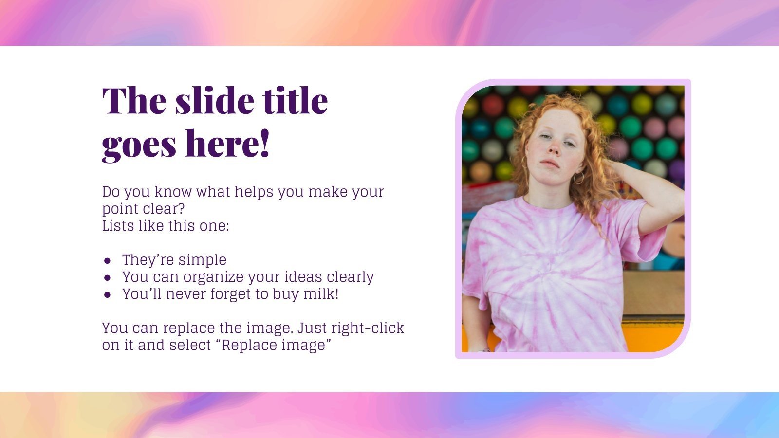 Tie Dye Style Minitheme | Google Slides & PPT