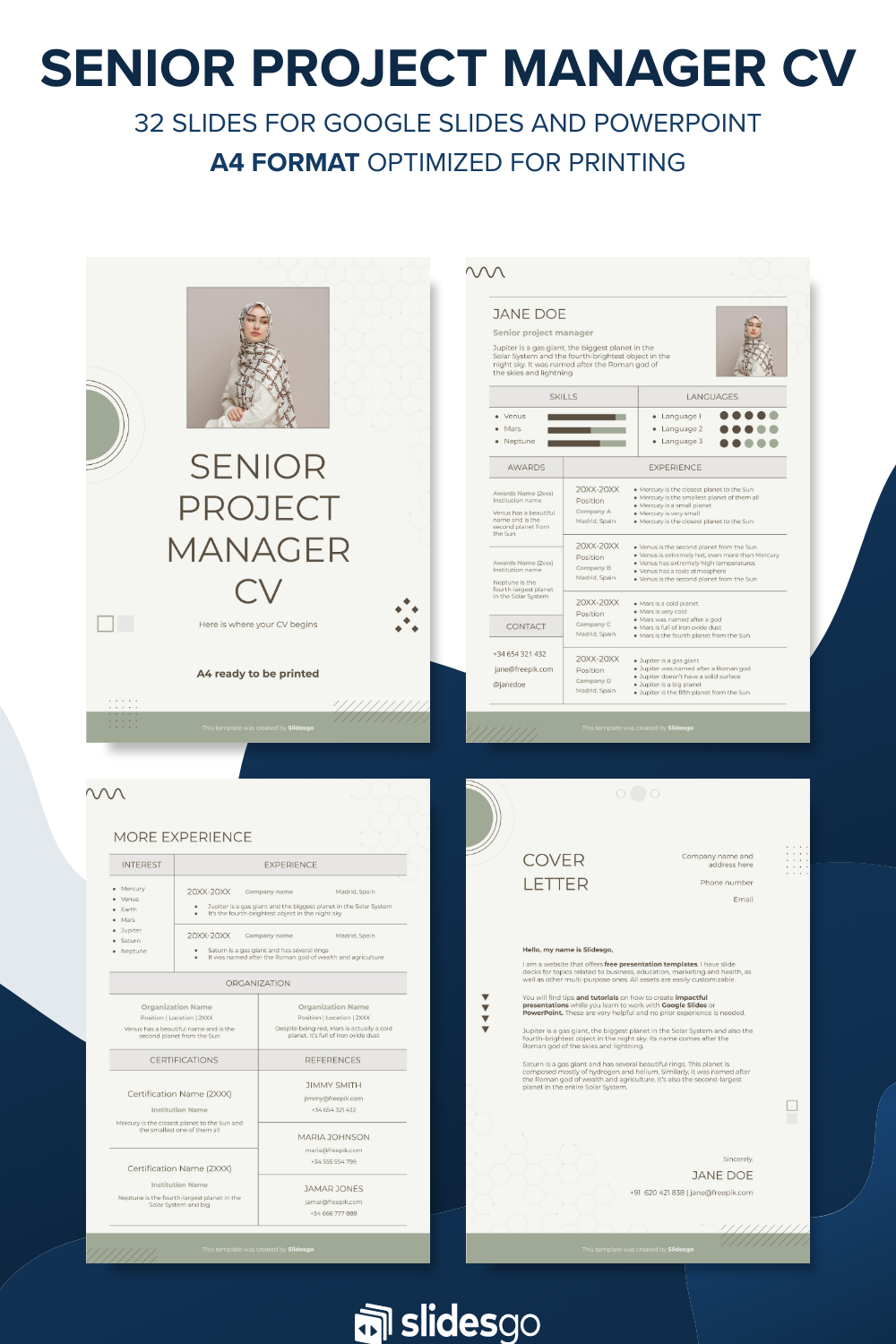 Senior Project Manager CV | Google Slides & PPT