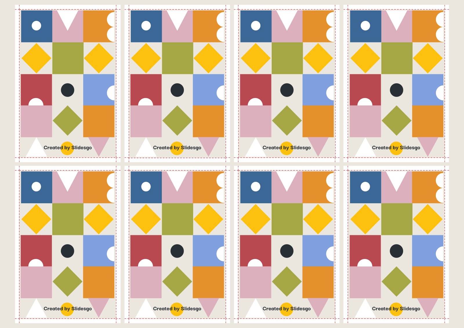 Baralho de cartas imprimível em estilo moderno