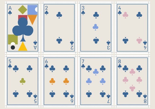 Baralho de cartas imprimível em estilo moderno