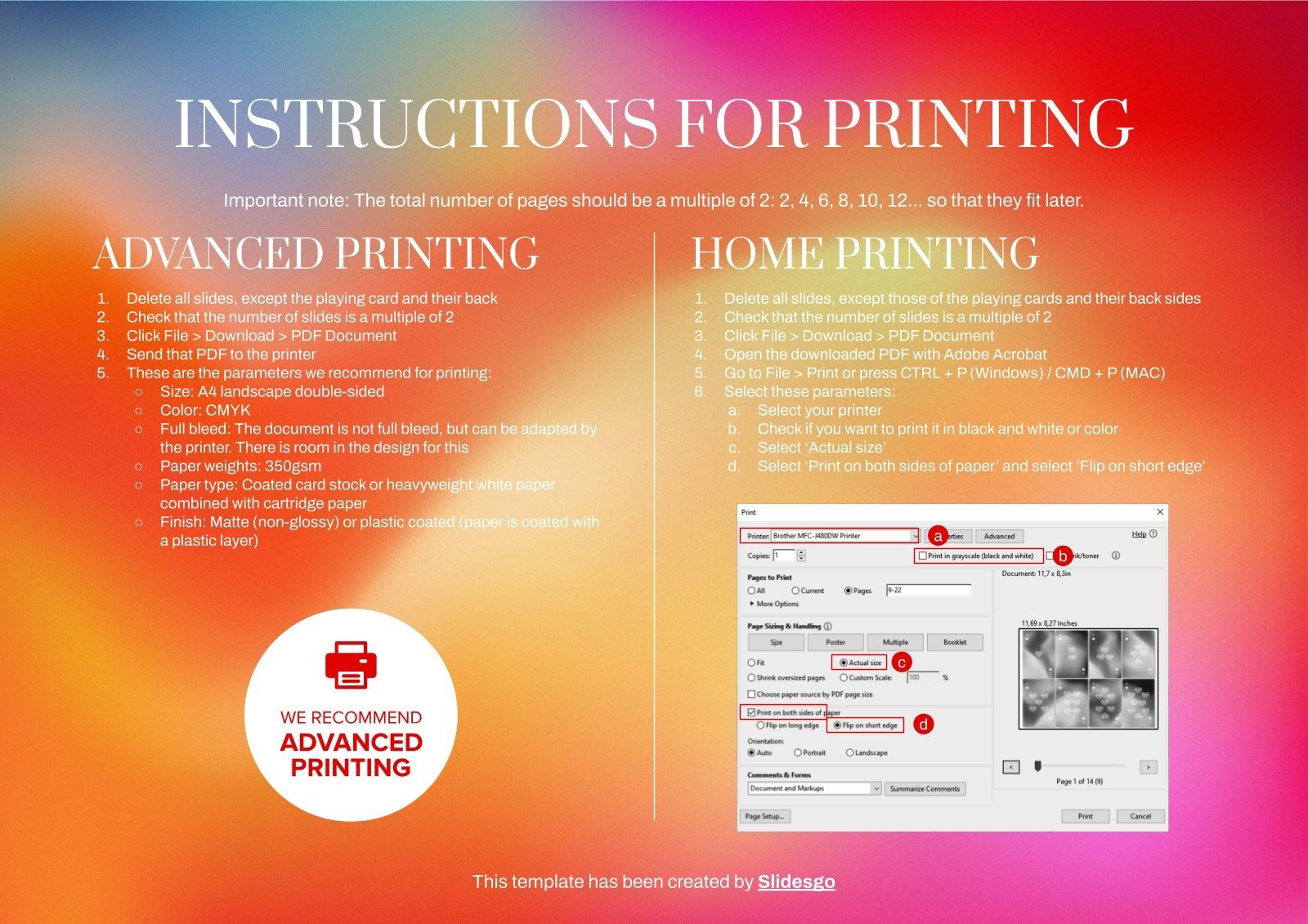 Colorful Printable Deck of Playing Cards | Google Slides