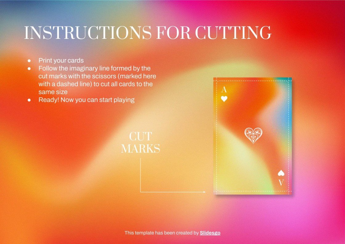 Colorful Printable Deck of Playing Cards | Google Slides