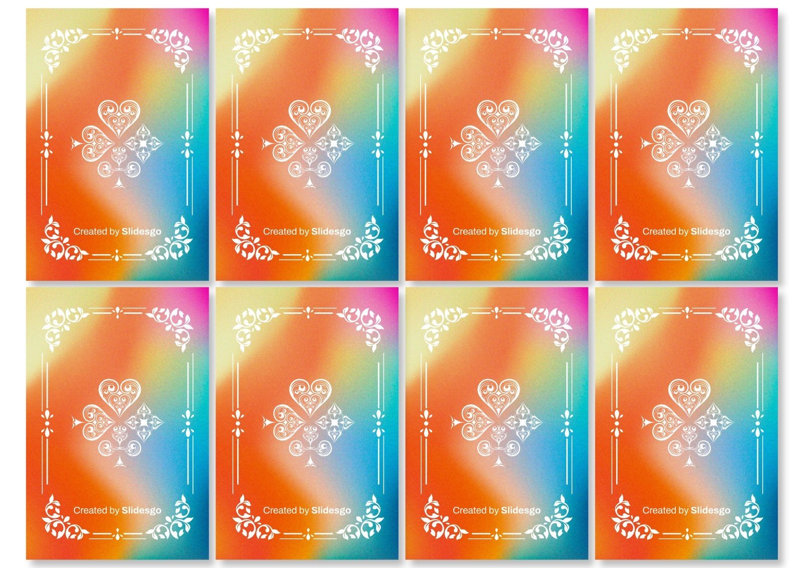 Colorful Printable Deck of Playing Cards | Google Slides