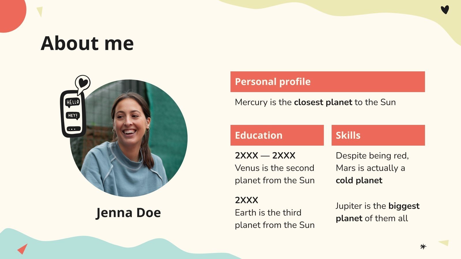 Self Introduction for College Admission | Google Slides