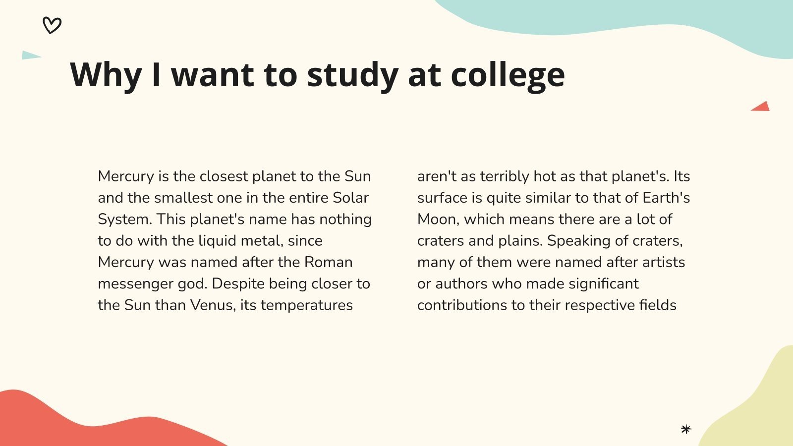 Self Introduction for College Admission | Google Slides