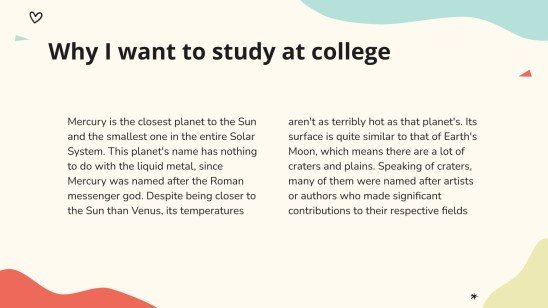 Self Introduction for College Admission | Google Slides